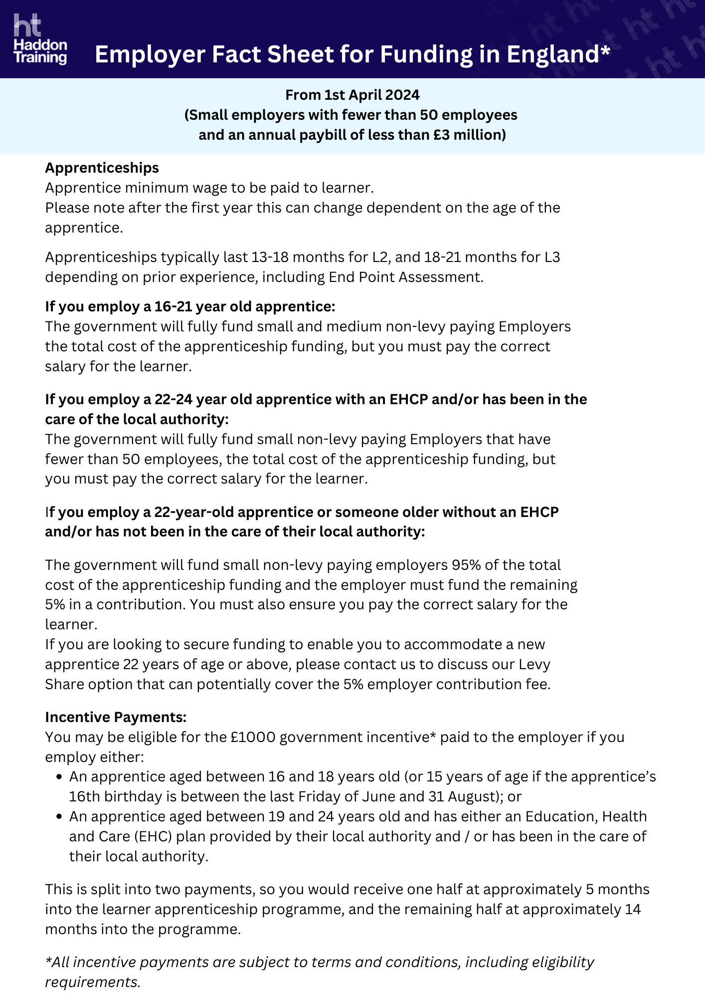 Equine and Animal Care employers - Haddon Training